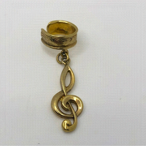 Vintage | Jewelry | Vtg Sterling Gold Tone Engraved Cuff W Treble Clef ...